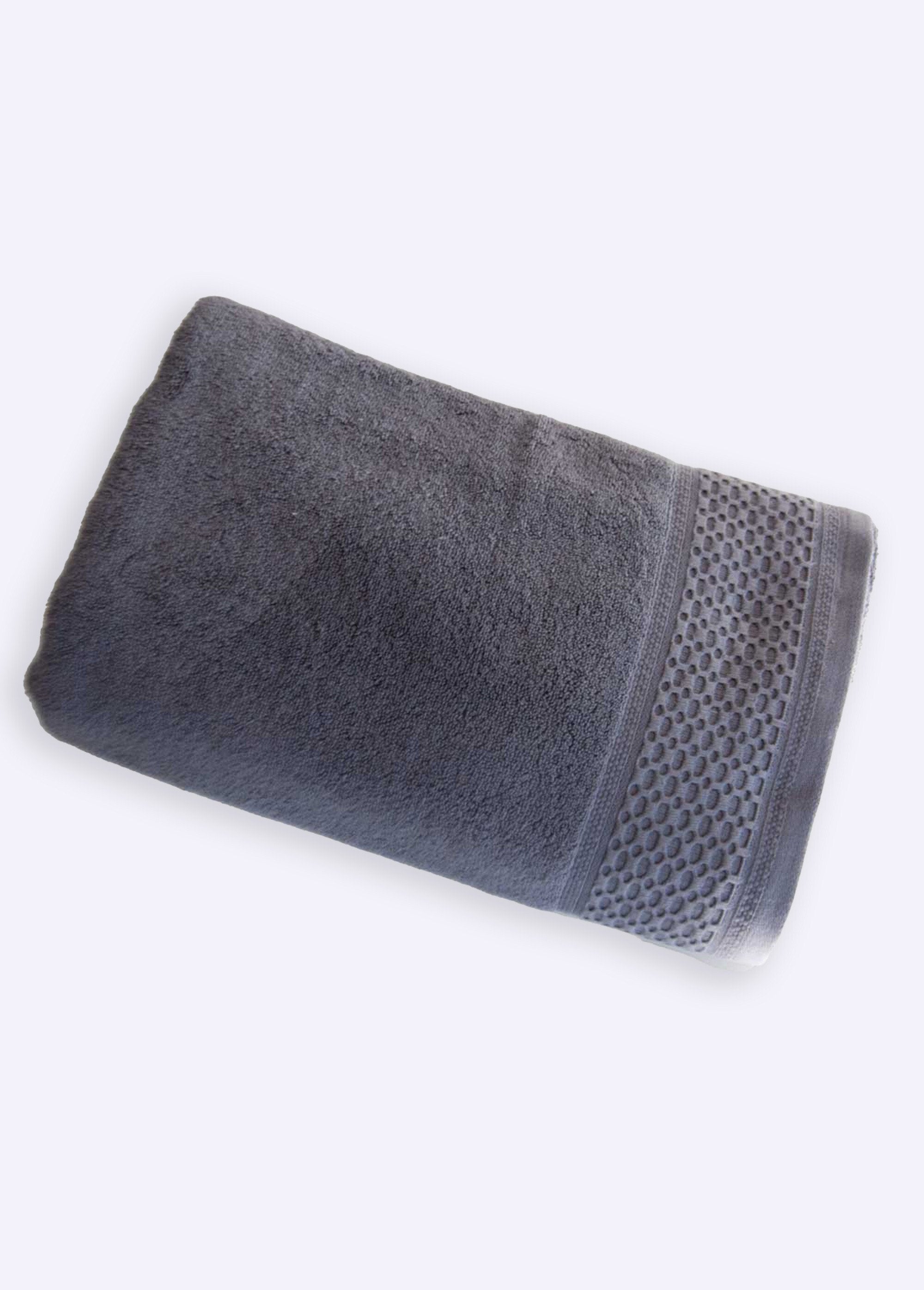 Pure thick cotton bath linen line Anthracite | Afibel